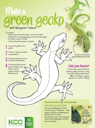 Make a Green Gecko – Kiwi Conservation Club