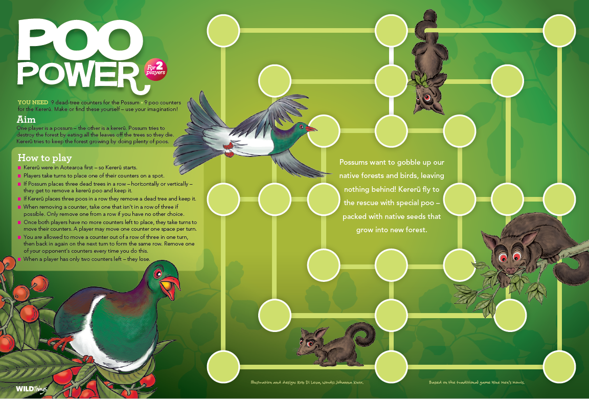 GAME: Poo Power! – Kiwi Conservation Club