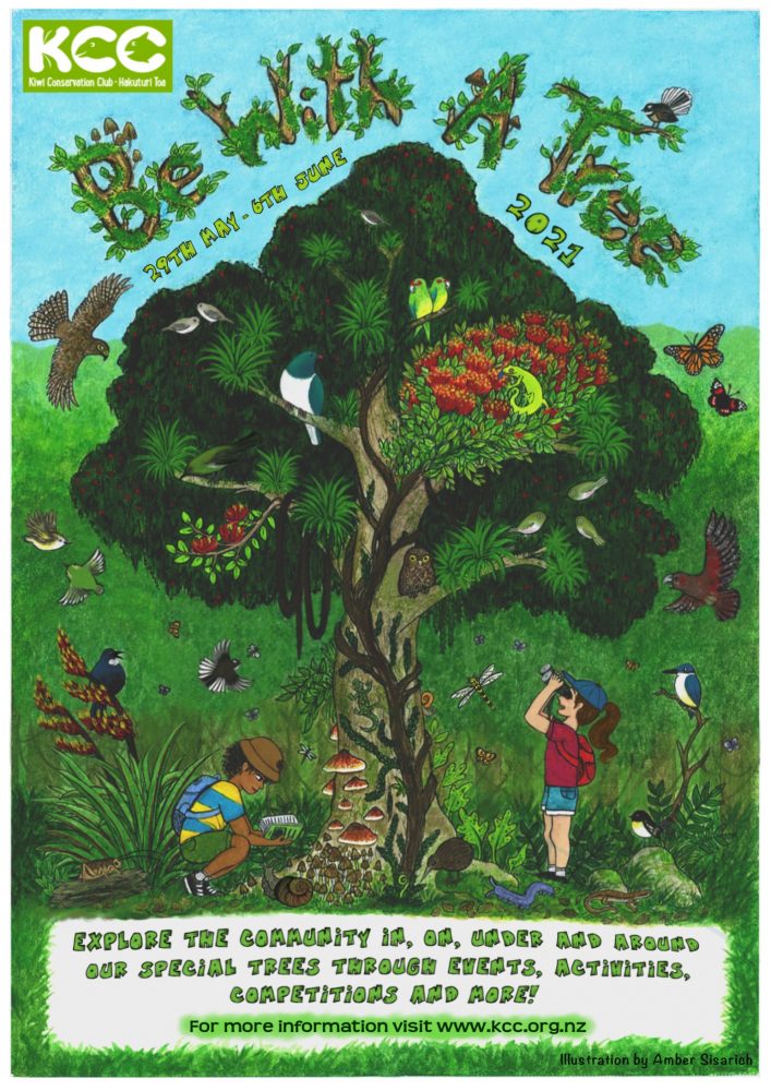 Be with a Tree poster – Kiwi Conservation Club