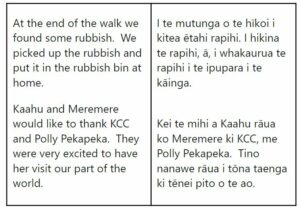 Polly Pekapeka visits Kaahu and Meremere – Kiwi Conservation Club